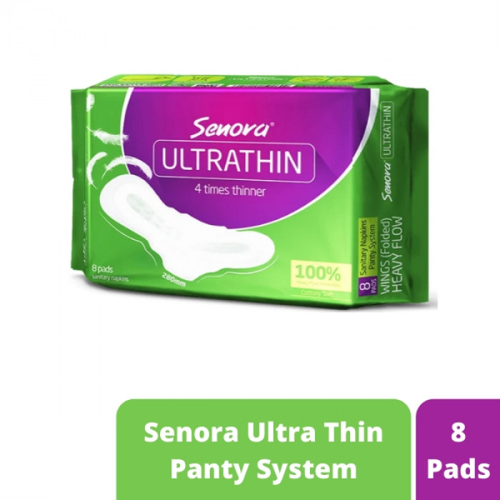 Senora Ultra Thin Sanitary Napkin (Panty System) 8 Pads - ePharma